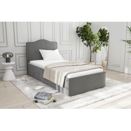 Polsterbett "Graz", grau, L:210cm, Bezug 100% Polyester, Polsterung: Polsterwatte, Material Gestell: gepolsterter Holzwerkstoff, Westfalia Schlafkomfort, Betten, wahweise mit Stauraum, verschiedene Matratzenarten wählbar