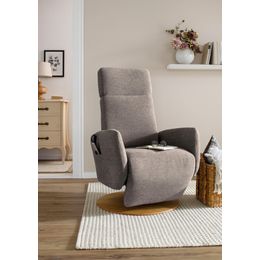 Sit & More TV-Sessel SIT & MORE "Kobra", braun (latte), B:71cm H:110cm T:82cm, Webstoff (100% Polyester);Luxus-Microfaser Euphoria (100% Polyester);Luxus-Microfaser Vintage (100% Polyester), Sessel, wahlweise mit 2 Motoren, 2 Motoren und Akku oder mit 2 Motoren