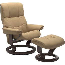 Fußhocker stressless "Mayfair" Hocker Gr. B/H/T: 55cm x 38cm x 39cm, Leder PALOMA, Classic Base Wenge, beige (sand paloma) mit Classic Base, Gestell Wenge