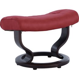 Hocker stressless "Opal" Gr. B/H/T: 54 cm x 39 cm x 40 cm, Leder PALOMA, Classic Base Wenge, rot (cherry) mit Classic Base