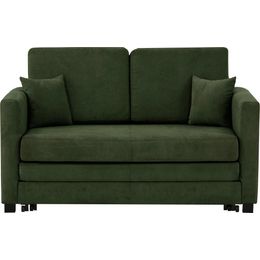2-Sitzer Home Affaire "Mexico", gr&uuml;n, B:140cm H:87cm T:83cm, Sofas, mit ausziehbarer Schlaffunktion