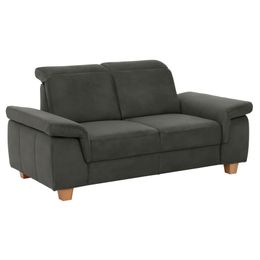 2-Sitzer Home Affaire "Dalia", grau (anthrazit), B:173cm T:96cm, Luxus-Microfaser Florence (100% Polyester);Luxus-Microfaser weich (90% Polyester, 10% Polyamid);Webstoff (100% Polyester), Sofas, mit Federkernpolsterung, wahlweise auch mit Kopftteilverstellung