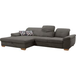 Ecksofa Alina "Nadira", braun (braungrau gcp 84), B:271cm H:91cm T:199cm, Struktur fein XBO (90% Polyester, 10% Polyamide);Chenille GCP (100% Polyester), Sofas, Ecksofa, wahlweise mit Bettfunktion und Stauraum