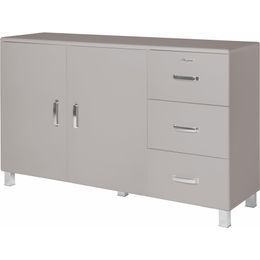 Sideboard Phoenix "Miami" Sideboards Gr. B/H/T: 147 cm x 89 cm x 43 cm, 3, grau (hellgrau)