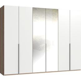 Kleiderschrank wimex "New York" Schränke Gr. B/H/T: 270 cm x 234 cm x 58 cm, 6 St., weiß (struktureichefarben hell, front weiß)