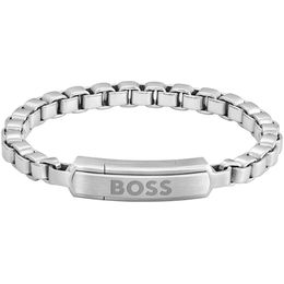 Armband BOSS "DEVON, 1580596M, 1580597M, 1580598M" Armbänder Gr. M, Edelstahl, silberfarben (edelstahlfarben) Herren