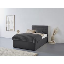 Polsterbett "Vita", grau (anthrazit), L:210cm, Bezug: 100% Polyester, Polsterung: Polsterwatte, Material, Gestell: gepolsterter Holzwerkstoff, Westfalia Schlafkomfort, Betten, auch mit Stauraum erhältlich, inkl. Kopfteilverstellung