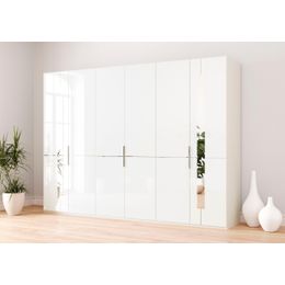 Drehtürenschrank Gallery M BRANDED BY MUSTERRING "Imola W" Schränke Gr. B/H/T: 295,2 cm x 216 cm x 58 cm, weiß Einlegeböden und Kleiderstangen, mit Glastüren inklusive Zierspiegel