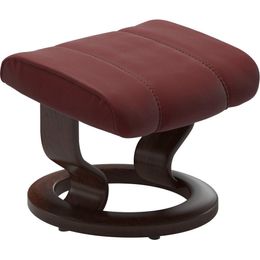 Fußhocker stressless "Consul" Hocker Gr. B/H/T: 54 cm x 38 cm x 39 cm, Leder PALOMA, Classic Base Braun, rot (cherry paloma) mit Classic Base, Gestell Braun