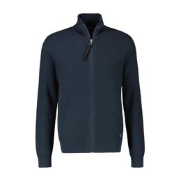 Strickjacke Lerros "Lerros in Strukturqualität" Gr. L, blau (classic navy) Herren Strickjacken