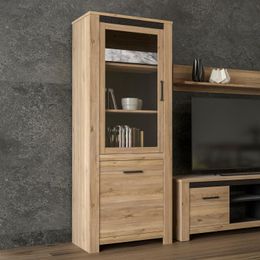 Highboard FORTE Sideboards Gr. B/H/T: 77 cm x 191,7 cm x 42,2 cm, braun (mauvella eiche, cabezone eiche)