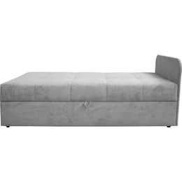 Schlafsofa Alina "Marla", grau (mittelgrau xbo 19), B:205cm H:73cm T:91cm, Struktur fein XBO (100% Polyester), Sofas, Schlafsofa, inkl. Stauraum, Armlehne wahlweise links ode rechts