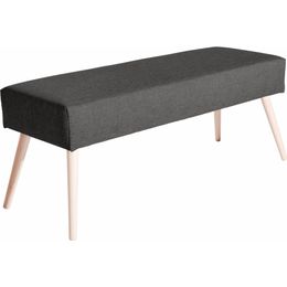 Sitzbank Max Winzer "Sit" Sitzbänke Gr. B/H/T: 114 cm x 48 cm x 40 cm, Strukturgewebe 16523, grau (anthrazit) mit hohen konischen Füßen