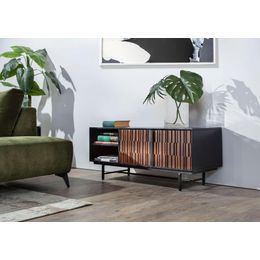 Lowboard GUTMANN FACTORY "Taranto" Sideboards Gr. B/H/T: 120 cm x 51 cm x 45 cm, grau (anthrazit) mit extravaganter Front Verkleidung