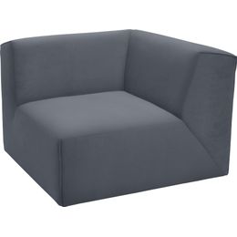 Sofa-Eckelement Tom Tailor HOME "ELEMENTS" Polsterelemente Gr. Samtstoff TSV, grau (dark grey tsv 39) Sofa-Element Ecke zur Verbindung der Sofaelemente