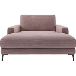 Chaiselongue Inosign "Downtown Loungemöbel zum Relaxen, B/T/H: 132/170/84 cm", rosa (rosé), B:132cm H:84cm T:170cm, 88% Polyester, 12% Polyacryl, Sofas, auch in Bouclé, Cord und Easy care - leicht mir Wasser zu reinigen