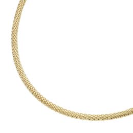 Collier Smart Jewel "Mesh-Optik, Silber 925" Halsketten Gr. 45 cm, Silber 925 (Sterlingsilber), goldfarben (gold) Damen