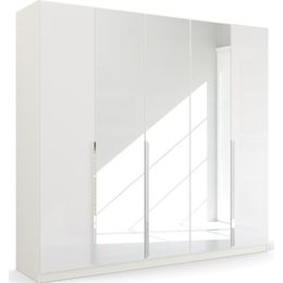 Drehtürenschrank Rauch "Glamour by Quadra Spin" Schränke Gr. B/H/T: 226 cm x 210 cm x 54 cm, 5 St., weiß (alpinweiß, hochglanz weiß)