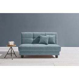 ell+ell Schlafsofa ELL + ELL "Tilda", blau (hellblau), B:125cm H:90cm T:100cm, 100% Polyester, Sofas, Schlafsofa, Breite 125 cm, inkl. 2 Zierkissen