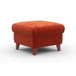 Hocker Machalke "diego" Gr. B/H/T: 65 cm x 44 cm x 65 cm, Chenille ELOY, rot (rot eloy)