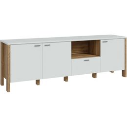 TV-Board FORTE Sideboards Gr. B/H/T: 191,1 cm x 64,1 cm x 41,6 cm, 1, grau (mauvella eiche, secret grau)