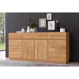 Sideboard Home Affaire Sideboards braun (eiche teilmassiv) Breite 180 cm, teilmassiv, FSC-zertifiziert