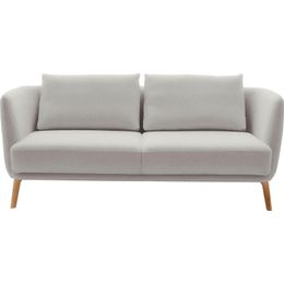 Sch&ouml;ner Wohnen Kollektion 2,5-Sitzer "Pearl - 5 Jahre Hersteller-Garantie, auch in Boucl&eacute;", grau (platin), B:190cm H:71cm T:91cm, 16% Baumwolle, 79% Polyester, 5% Polyacryl, SCH&Ouml;NER WOHNEN-KOLLEKTION, Sofas, Ma&szlig;e (B/H/T): 190/71/91 cm, F&uuml;&szlig;e Massivholz