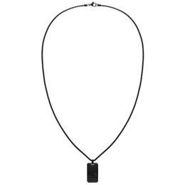 Kette mit Anhänger Tommy Hilfiger "Schmuck Edelstahl Halsschmuck Venezianerkette" Halsketten Gr. Edelstahl, Länge: 61 cm Breite: 2,4 mm, schwarz Herren