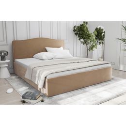 Polsterbett "Graz", beige, L:210cm, Bezug 100% Polyester, Polsterung: Polsterwatte, Material Gestell: gepolsterter Holzwerkstoff, Westfalia Schlafkomfort, Betten, wahweise mit Stauraum, verschiedene Matratzenarten wählbar