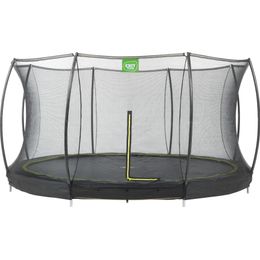 Gartentrampolin EXIT "Silhouette Ground" Trampoline Gr. Ø 427 cm, schwarz Kinder