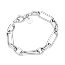 Armband Giorgio Martello MILANO "Gliederkette, Silber 925" Armbänder Gr. 19 cm, Silber 925 (Sterlingsilber), silberfarben (silber) Damen