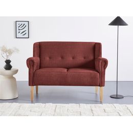 Küchensofa Home Affaire "Moro", orange (koralle), B:142cm H:99cm T:73cm, Microfaser in Antiklederoptik (100% Polyester), Sofas, in verschiedenen Stoffen und Farben