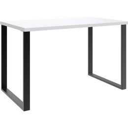 Schreibtisch wimex "Home Desk" Tische Gr. B/H/T: 120 cm x 75 cm x 70 cm, schwarz (schwarz, weiß, schwarz, weiß) Mit Metallkufen, in 3 Breiten