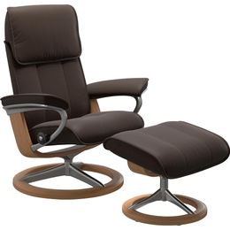 stressless Relaxsessel "Admiral" Set, Relaxsessel inkl. Hocker, mit Signature Base, Gr&ouml;&szlig;e M & L, Gestell Eiche