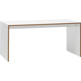 Arbeitstisch Tojo "freistell" Tische Gr. B/H/T: 160 cm x 74 cm x 80 cm, weiß Holz-Schreibtische Schreibtisch Breite 160 cm