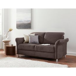Sit & More 2,5-Sitzer SIT & MORE "Darwin", braun (mocca), B:179cm H:83cm T:96cm, Sofas, inklusive Federkern, wahlweise mit Kopfteilverstellung
