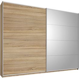 Schwebetürenschrank Rauch "Gandra" Schränke Gr. B/H/T: 181 cm x 210 cm x 62 cm, 2 St., beige (struktureichefarben hell uni)