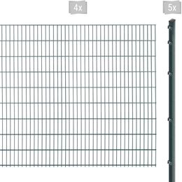 Arvotec Doppelstabmattenzaun "EXCLUSIVE 183 zum Einbetonieren" Zaunelemente Zaunhöhe 183 cm, Zaunlänge 2 - 60 m Gr. H/L: 183cm x 8 m, Pfosten: 5 St., grau (anthrazit)