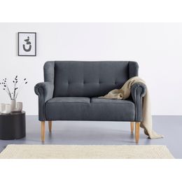 Küchensofa Home Affaire "Moro", grau (anthrazit), B:142cm H:99cm T:73cm, Microfaser in Antiklederoptik (100% Polyester), Sofas, in verschiedenen Stoffen und Farben