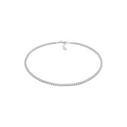 Kette ohne Anhänger Elli Premium "Choker Panzerkette Basic Klassik 925 Silber" Halsketten Gr. 36, Silber 925 (Sterlingsilber), Länge: 36 cm, silberfarben (silber) Damen