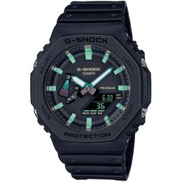 Chronograph Casio G-SHOCK "GA-2100RC-1AER" Armbanduhren schwarz Herren Quarzuhr, Armbanduhr, Herrenuhr, digital, bis 20 bar wasserdicht