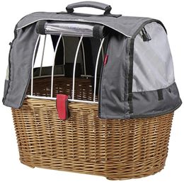 Fahrradkorb Klickfix "Weidenkorb Doggy Basket" Taschen Gr. B/H/T: 52cm x 46cm x 36cm, beige (natur)