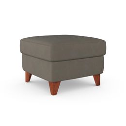 Hocker Machalke "diego" Gr. B/H/T: 65 cm x 44 cm x 65 cm, Leder RUSTICO, grau (grey rustico)