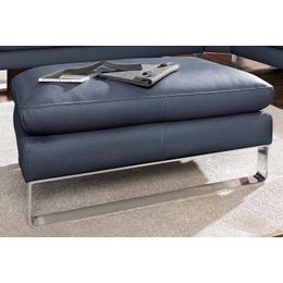 Hocker Calia italia "Dave" Gr. B/H/T: 95cm x 42cm x 68cm, Leder BULL, blau mit Kufen