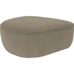 Hocker furninova "Bubble" Gr. B/H/T: 105 cm x 43 cm x 102 cm, Velourstoff grob ALICE, beige Polsterhocker komfortabel durch Memoryschaum, im skandinavischen Design