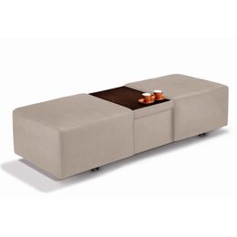 Hocker W.Schillig "taboo", beige (sahara s37), B:130cm H:41cm T:64cm, Flachgewebe S22 (100% Polyester), Stoff S37 (100% Polyester): Luxus-Microfaser in Lederoptik, Longlife Xtra-Leder Z59: Glattleder mit modischer Prägung. Hautstärke 0, 9 - 1, 1 mm, Longlife Xtra-Leder Z69: Das feinnarbige, gedeckte Softleder Z69 besticht durch seine außergewöhnliche Weichheit im trendigen u00bbVintage-Looku00ab, 