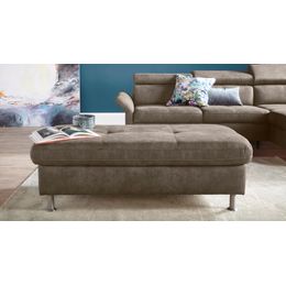 Hocker exxpo - SOFA FASHION "Maretto" Gr. B/H/T: 136 cm x 46 cm x 70 cm, Lu x us-Microfaser, Hocker, grau (delphin) Polsterhocker