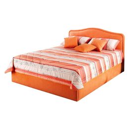 Polsterbett, orange (terrakotta), B:192cm L:212cm, Bezug Bett: Microfaser (100% Polyester);Bonnell-Federkernmatratze: Baumwoll-Mischgewebe (51% Polypropylen, 39% Polyester, 10% Baumwolle);Kaltschaummatratze: 100% Polyester, Bezug abnehm- und waschbar bis 60C Polyester), Westfalia Schlafkomfort, Betten, Polsterbett, mit Bettkasten