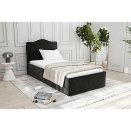 Polsterbett "Graz", grau (anthrazit), L:210cm, Bezug 100% Polyester, Polsterung: Polsterwatte, Material Gestell: gepolsterter Holzwerkstoff, Westfalia Schlafkomfort, Betten, wahweise mit Stauraum, verschiedene Matratzenarten wählbar