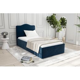 Polsterbett "Graz", blau (königsblau), L:210cm, Bezug 100% Polyester, Polsterung: Polsterwatte, Material Gestell: gepolsterter Holzwerkstoff, Westfalia Schlafkomfort, Betten, wahweise mit Stauraum, verschiedene Matratzenarten wählbar